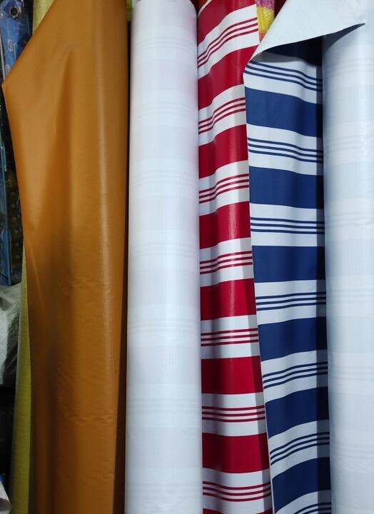 Lona Trapal Tarpaulin Tarp Makapal Stripes and Plain 6 ft. Width sold ...