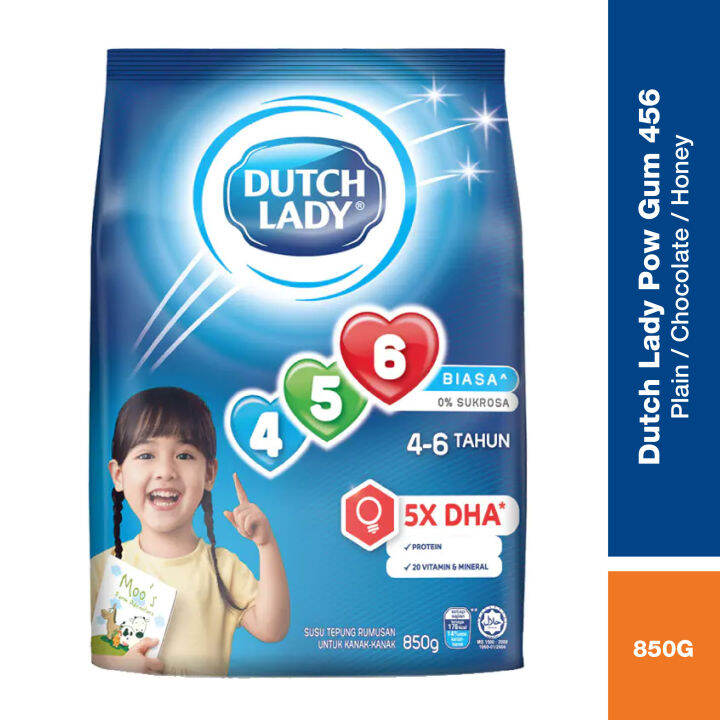 Dutch Lady Pow Gum 456 - Original/Choc/Honey (850g) | Lazada