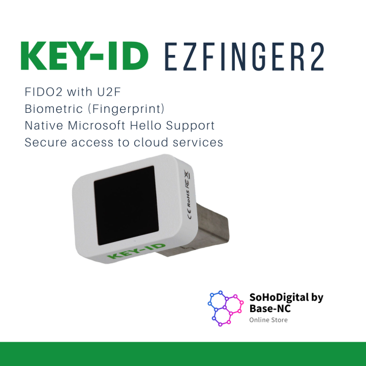 FIDO2 Fingerprint USB Security Hardware Key Microsoft Hello EZFinger2 ...