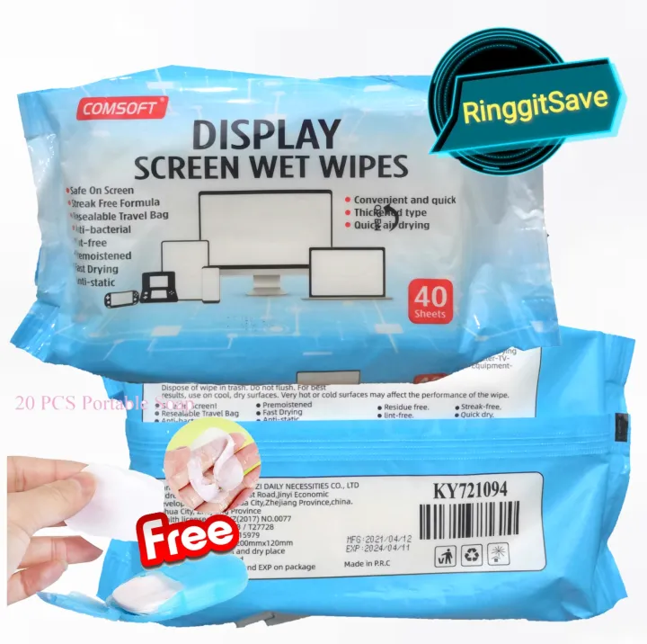 (Ready Stock)Comsoft Display Screen Wet Wiper Digital Wet Tissue For ...