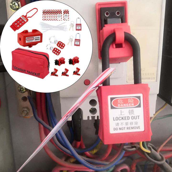 Electrical Lockout Tagout Kit Safety Padlocks Set For Lock Out Tag Out ...