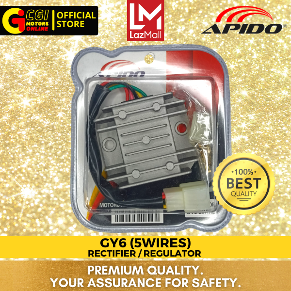 APIDO Rectifier/Regulator for China Motor Gy6 125 (5 wires) | Lazada PH