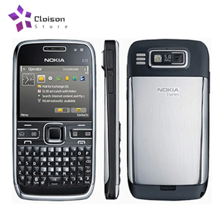 For Original Nokia E72 Mobile Phone 3G Wifi 5MP Unlocked Cellphone ...