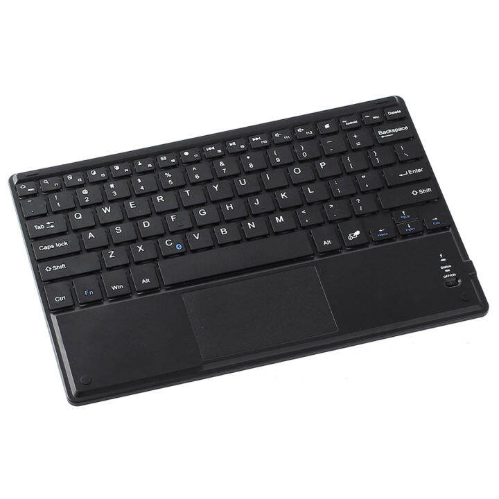 Slim 10" Wireless QWERTY Bluetooth Keyboard+Touchpad For Windows ...