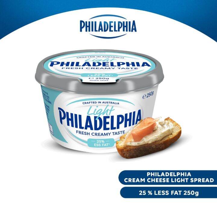 New Spot PHILADELPHIA Light Spreadable Cream Cheese 25 Less Fat 250g ...