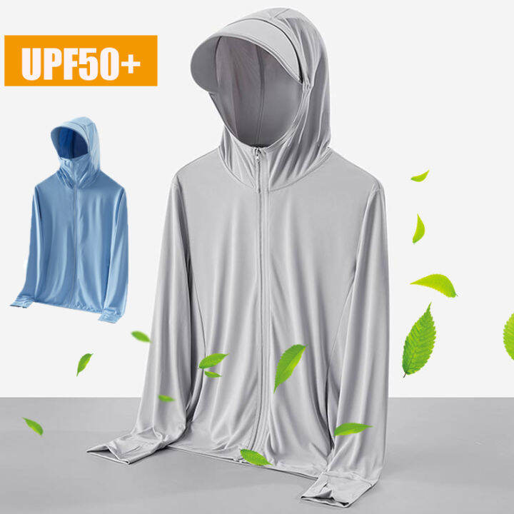 Onesunnys 🌞UPF50++เสื้อแจ็กเก็ตกันแดด เสื้อแจ็กเก็ตแขนยาว มีฮู้ด ป้องกันรังสีอัลตราไวโอเลต ...