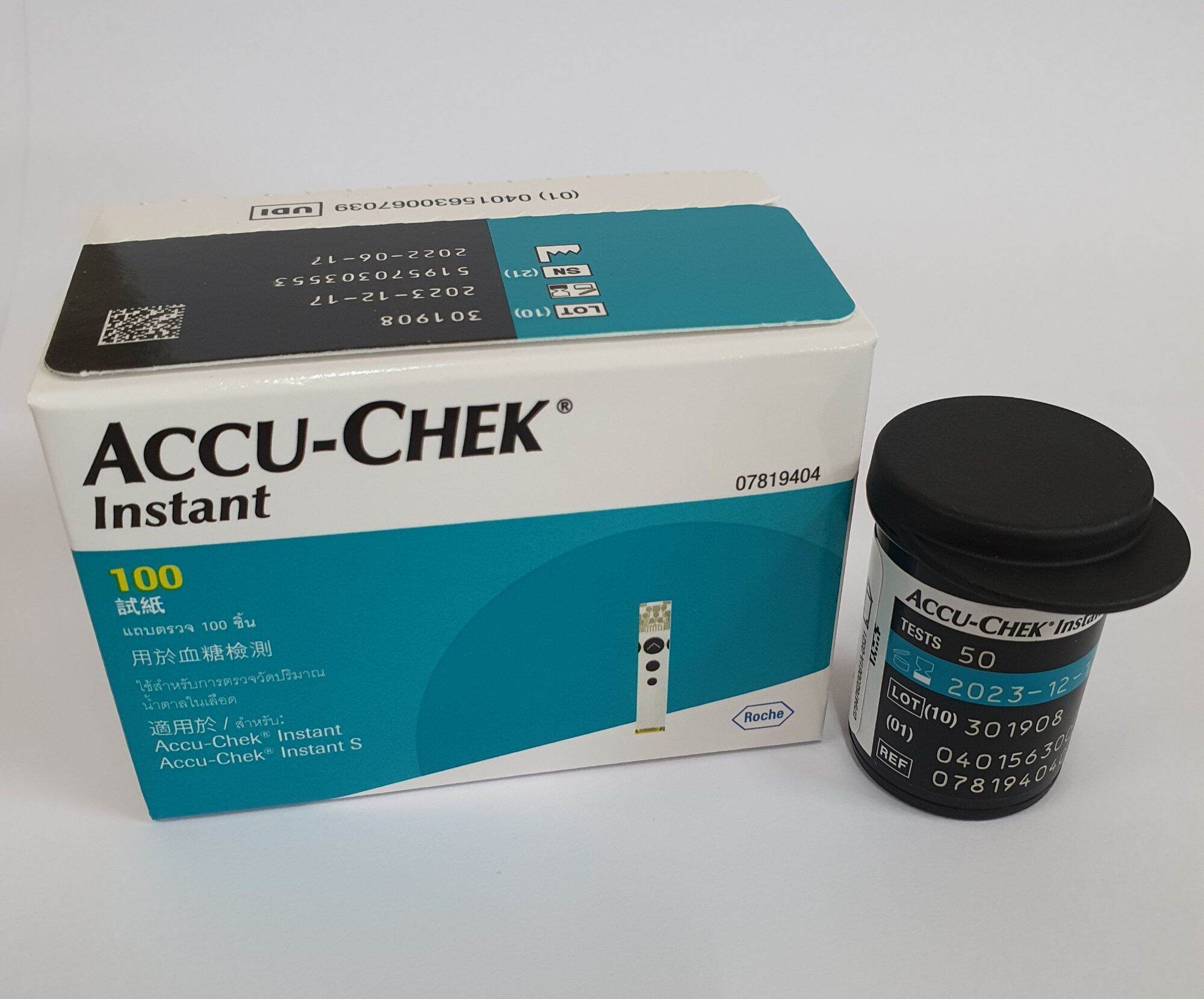 (วันหมดอายุ: สิงหาคม 27, 2024) Accu Chek Accuchek Instant 100's Test ...