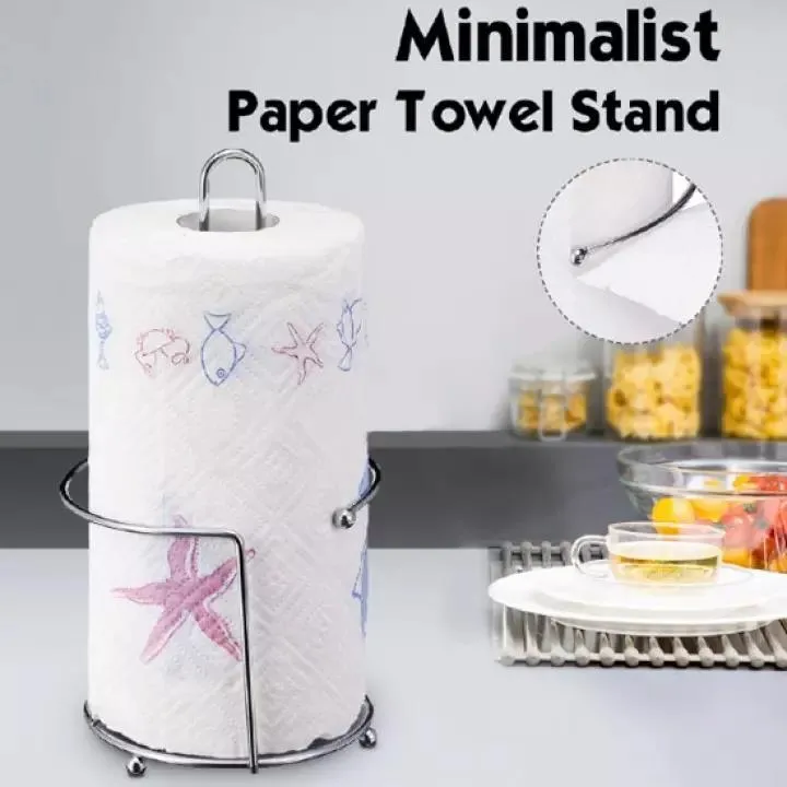 Stainless Steel Kitchen Tissue Holder Roll Paper Towel Holder Kitchen ...