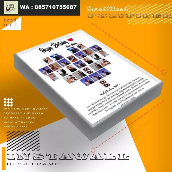 CETAK FOTO + BINGKAI FRAME BLOCK UKURAN JUMBO / BESAR | Lazada Indonesia