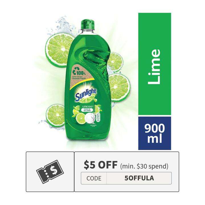 Sunlight Power Of 100 Limes Dishwashing Liquid With Real Lime Extract ...