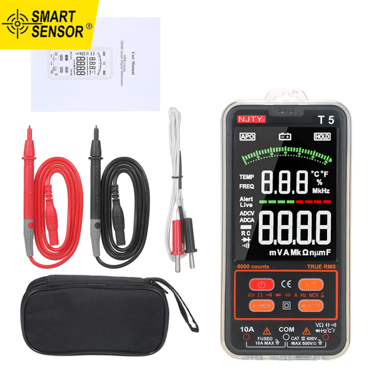 Smart Sensor NJTY T5 6000 Counts True RMS Multimeter Digital Universal ...