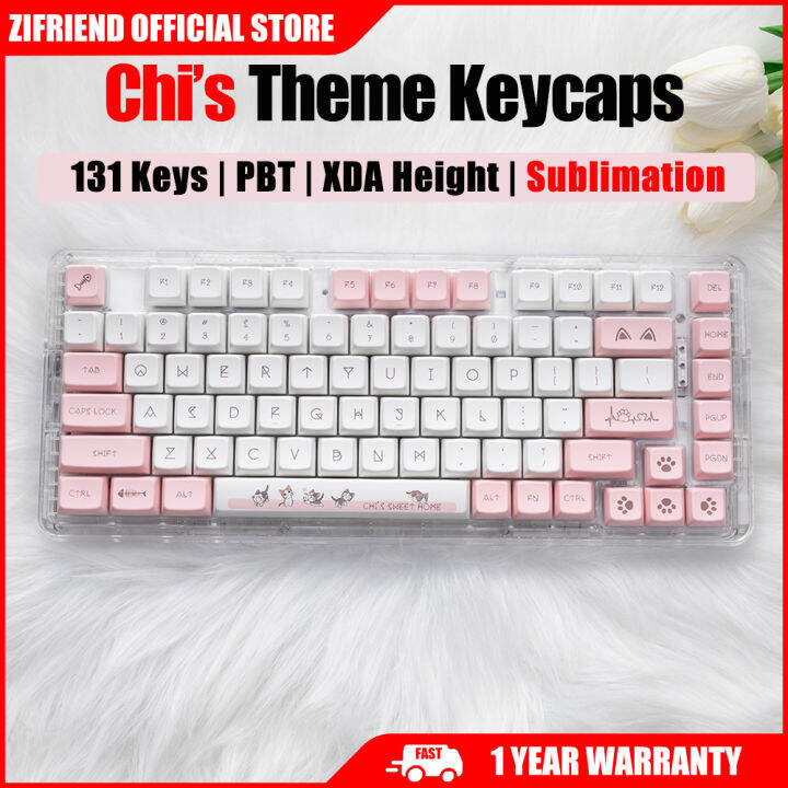 ZIFRIEND 131 Keys Keycaps XDA Height PBT Keycap Mechanical Keyboard ...