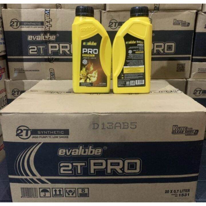 Oli EVALUBE PRO 2T 2TAK SYNTHETIC 700ML WANGI Harga 1 Dus isi 20 Botol ...