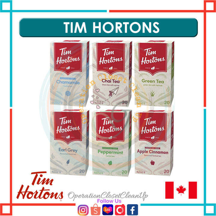 🇨🇦 Tim Hortons Peppermint Tea Bags, 20 tea bags, 40g | Lazada PH