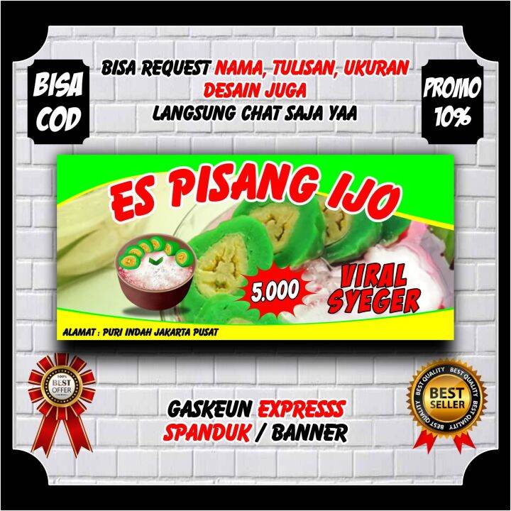 Terlaris Spanduk Banner Backdrop Es Pisang Ijo Keren Berkualitas Murah ...