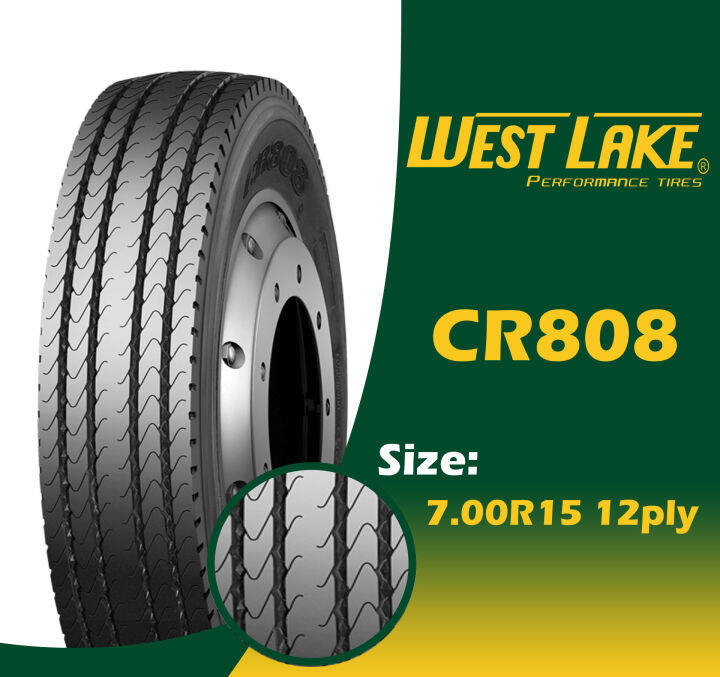 Westlake 7.00R15 12ply Rib Type RADIAL CR808 Tire (with Flap and Tube ...