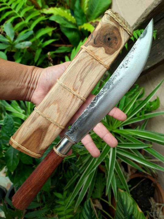 มีดลาบ มีดปลายว้าย ดาบสั้น มีดเหน็บ มีดอีเหน็บ (E-Nep) มีดเดินป่า มีดใบตาย ใบ 9.7”sup9 ผิวไฟ ...