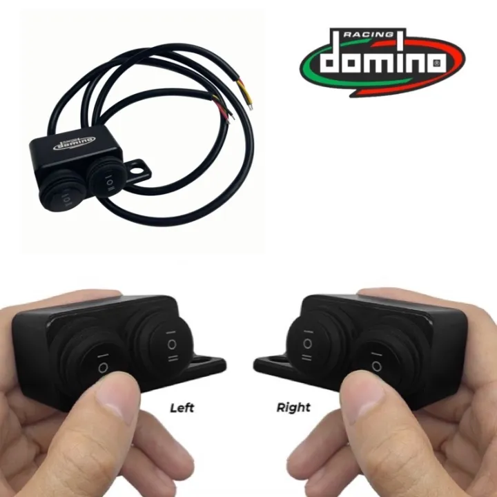 1 pc Domino Dual 3 way Switch Left & Right Side Mirror Mount Tri Switch ...