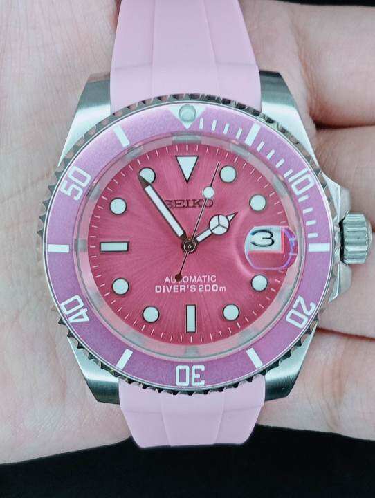 NH35 Pink Sub Custom Build Homage Watch | Lazada PH