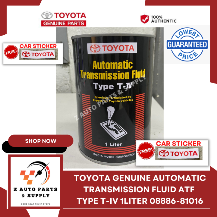 AUTOMATIC TRANSMISSION FLUID TYPE T-IV 08886-81016 TOYOTA GENUINE *FREE ...