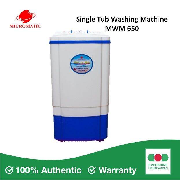MICROMATIC 6.5 KG SINGLE TUB WASHING MACHINE MWM-650 | Lazada PH
