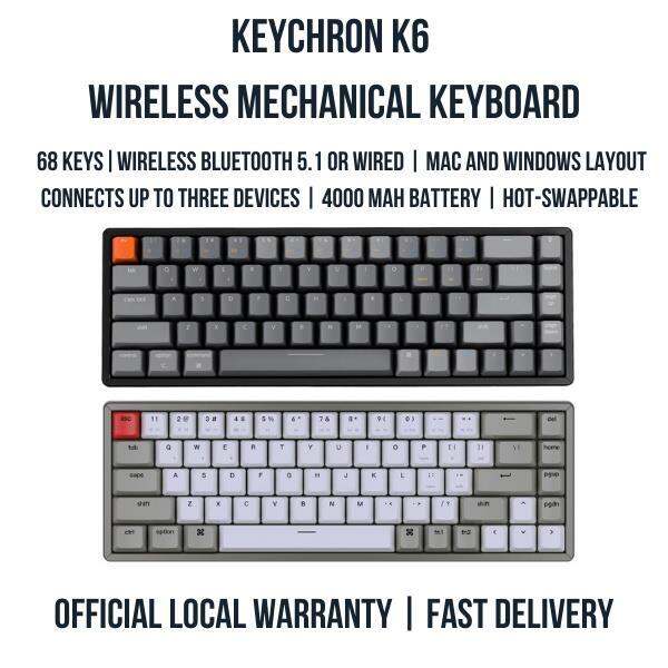 Keychron K6 Wireless Mechanical Keyboard | Lazada.co.th