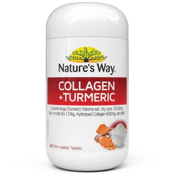 Natures Way Collagen Plus Turmeric 60 Tablets - Made in Australia ...