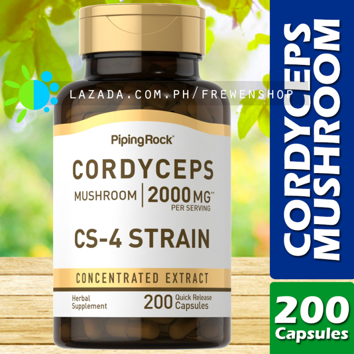 CORDYCEPS SINENSIS MUSHROOM CS-4 STRAIN 2000mg (per Serving) x 200 ...
