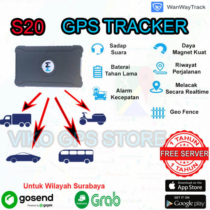 WANWAY GPS Tracker S20 PORTABEL/Magnet | Lazada Indonesia
