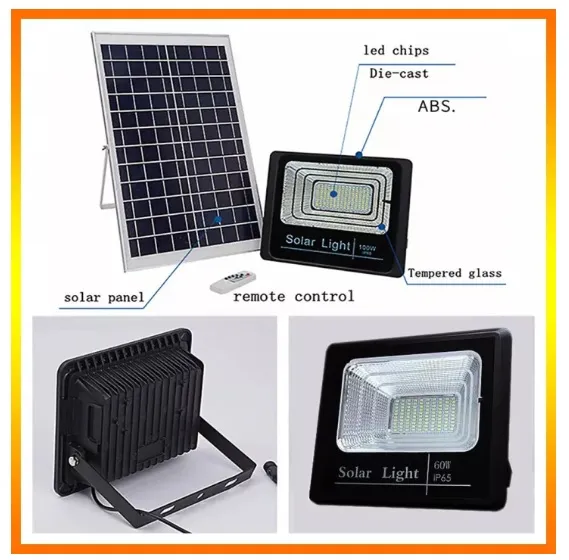 Solar Led Outdoor Flood Light Street Lamp 25w / 40w / 60w / 100w/ 200w ...