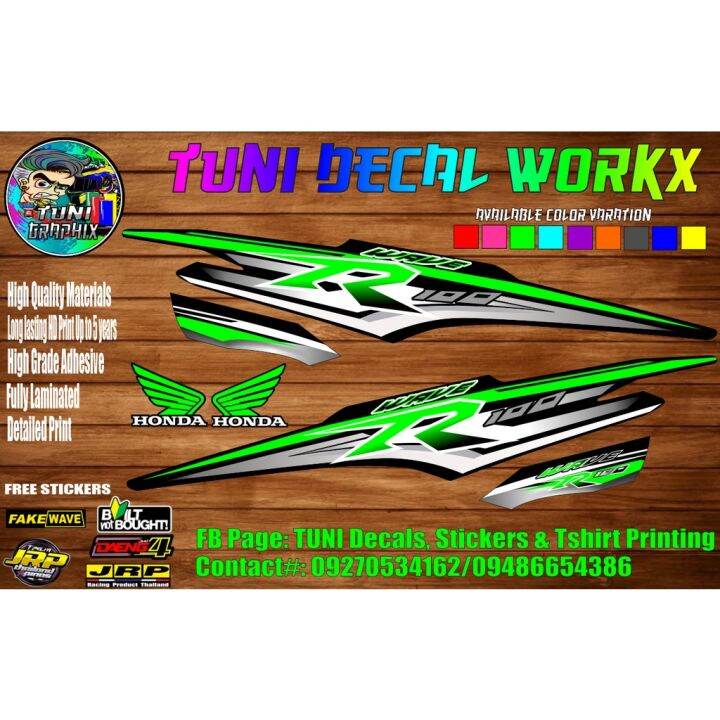 Factory direct sales HONDA WAVE 100 R STOCK DECALS | Lazada PH