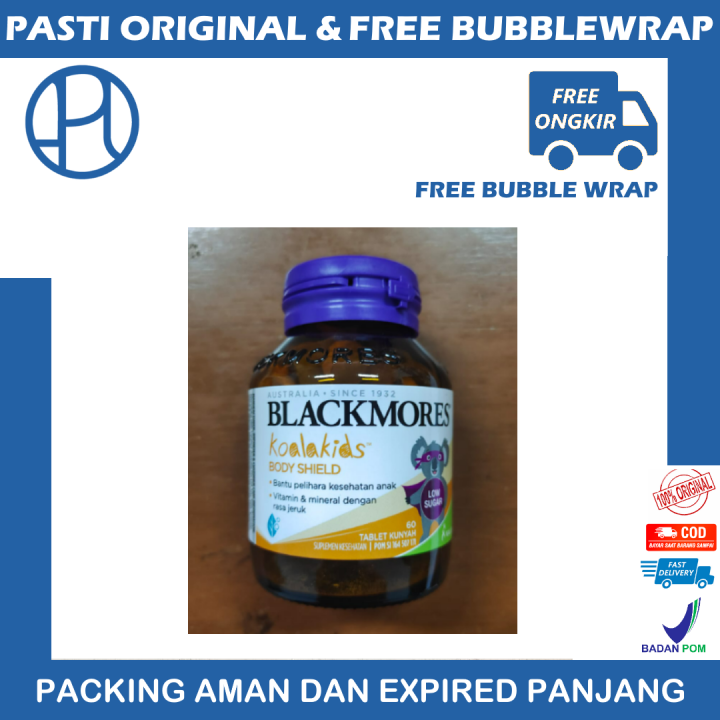 BLACKMORES KOALA KIDS BODY SHIELD 60 TABLET BLACK MORES MULTIVITAMIN KALBE VITAMIN ANAK BALITA ...