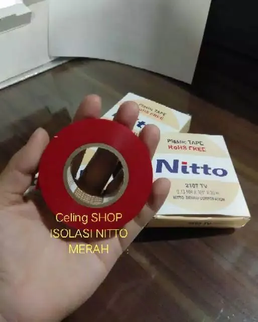 isolasi nitto warna MERAH pvc lakban kabel listrik | Lazada Indonesia