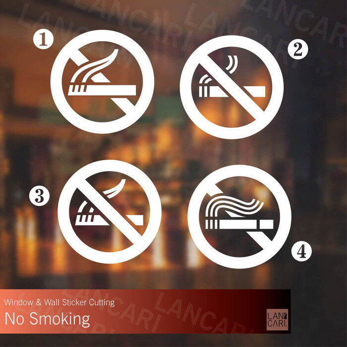 Sticker Cutting No smoking stiker Peringatan dilarang merokok | Lazada ...