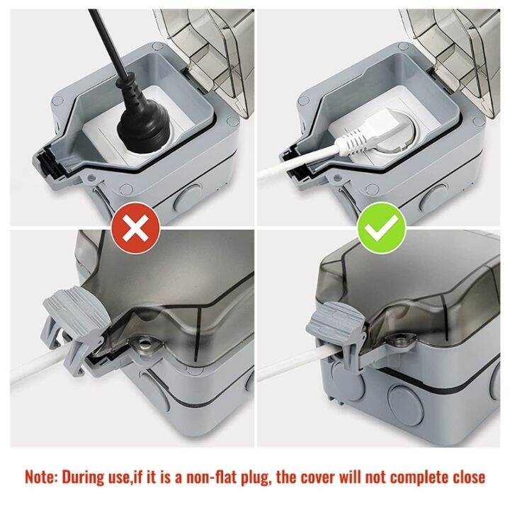 Outdoor Socket IP66 Waterproof Outlet Power Box Socket With USB ...