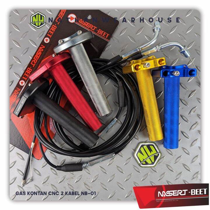 Gas Spontan Kontan Full CNC 2 Kabel Racing Universal Nassert Beet NB01 ...