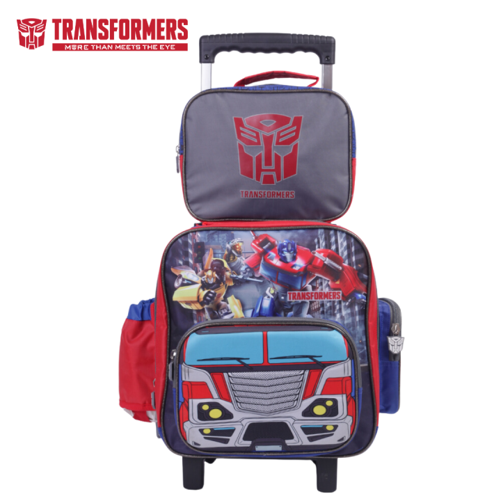 (LIFESTYLE) TRANSFORMERS OPTIMUS PRIME 12 INCH SCHOOL STROLLER/TROLLEY FOR KIDS | Lazada PH