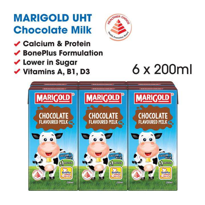 Marigold Chocolate UHT Milk (6 X 200ML) | Lazada Singapore