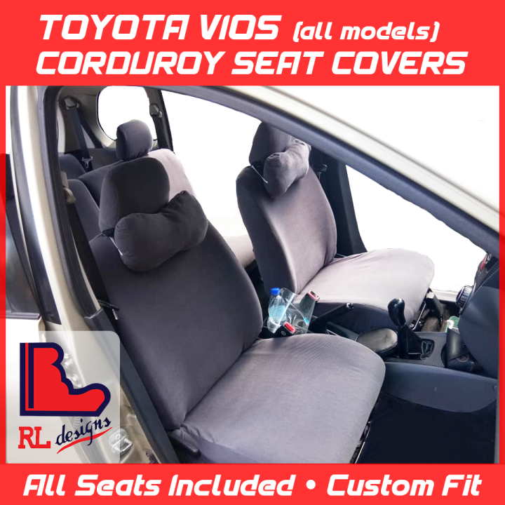 Toyota Vios Corduroy Seat Covers (All Seats Included, Custom Fit ...