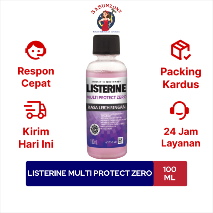 Listerine Multi Protect Zero 100 ml Obat Kumur Antiseptik | Lazada ...