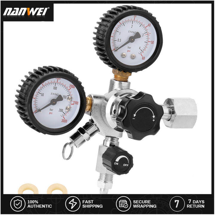 NANWEI เบียร์ CO2 ถัง Regulator ความปลอดภัยบรรเทาความดันวาล์ว 0-3000 PSI ถังความดัน | Lazada.co.th