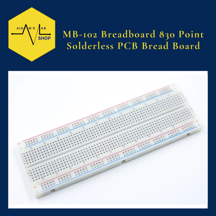 MB102 Breadboard 830 Point Solderless PCB Bread Board for Electronic Prototyping DIY Learning ...