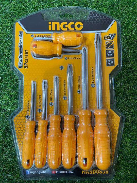 Ingco Screwdriver 8PCS/SET HKSD0858 | Lazada PH