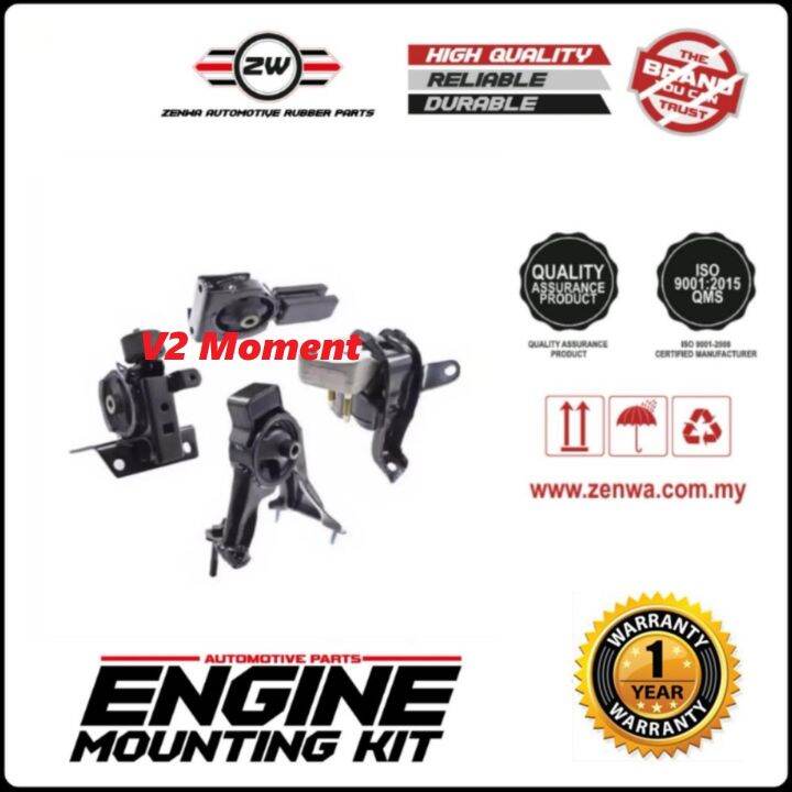 Toyota Altis ZZE122 1.8 Engine Mouting Kit Set (ZW/Zenwa) 4 pcs in 1 ...