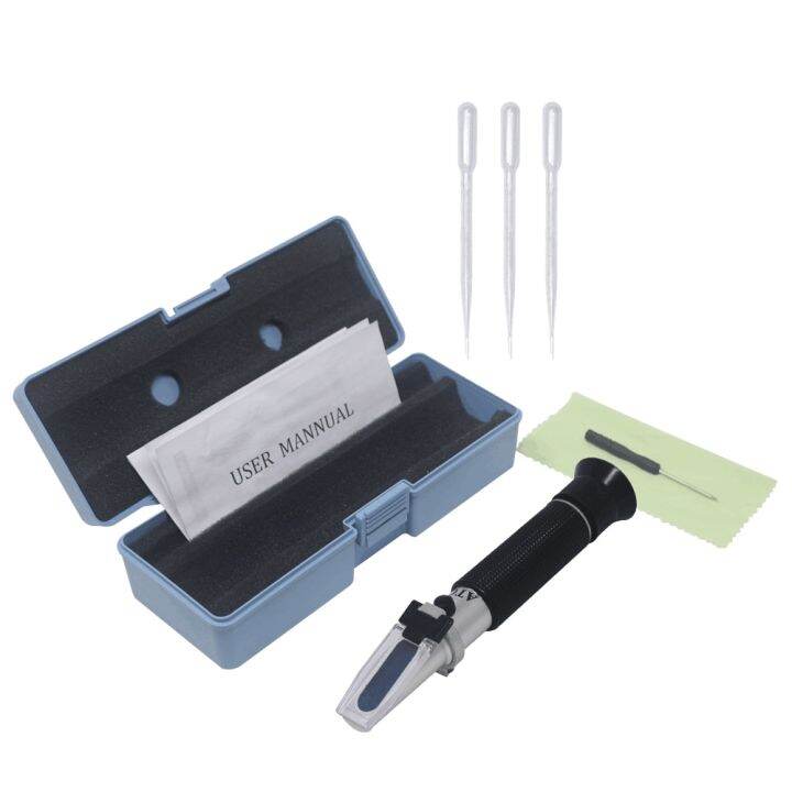 Hand Held 0-80% Alcohol Refractometer ATC Spirits Tester Meter ...