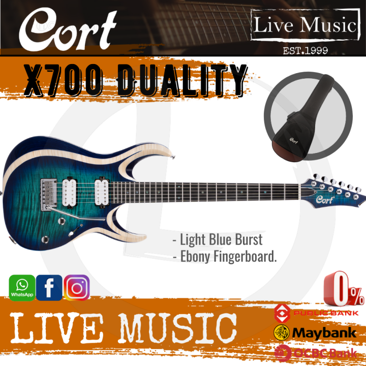Cort X Series X700 Duality Electric Guitar Ebony Fretboard with Bag ...