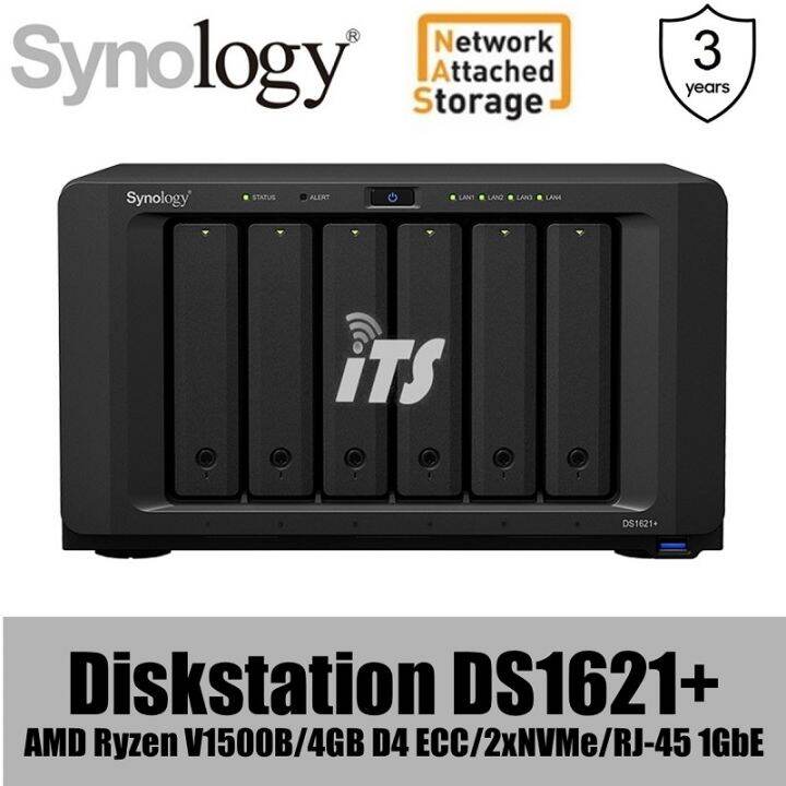 Synology Diskstation DS1621+ 6-Bay Nas (Ryzen V1500B /4GB DDR4 ECC ...