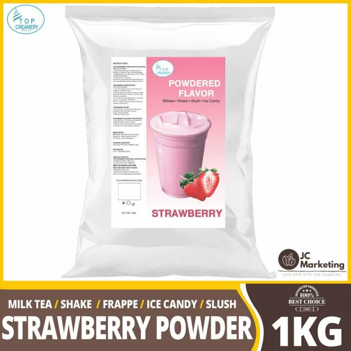 Top Creamery’s™ Strawberry Powdered Drinks 1k Can use for Milk Tea ...