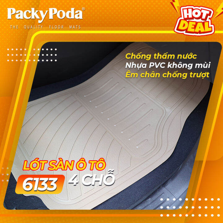 Bộ Thảm Lót Sàn Ô Tô PACKY PODA 6133 Màu Kem 4 Chỗ - Nhập Khẩu Chính ...