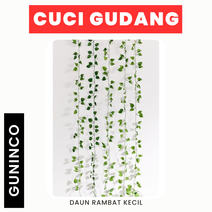 CUCI GUDANG! DAUN RAMBAT ivy anggur sirih gading imitasi hiasan hijang ...